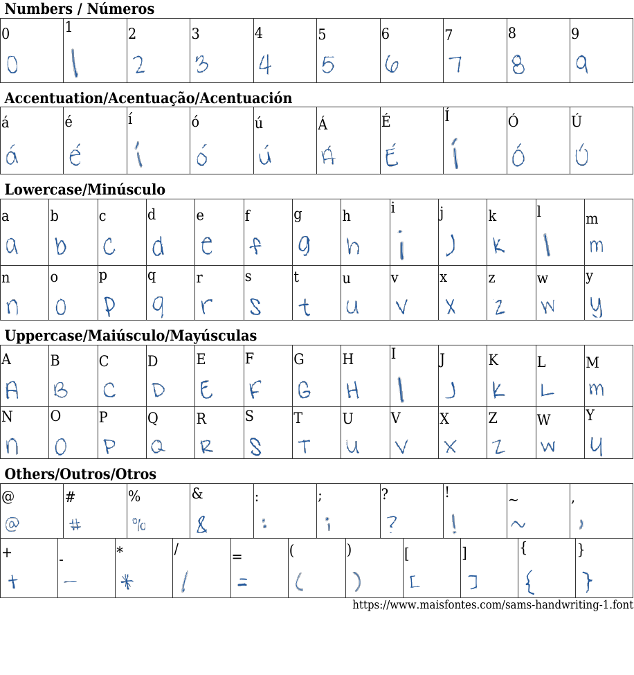 Sams handwriting: Baixar Fonte Grátis | MaisFontes
