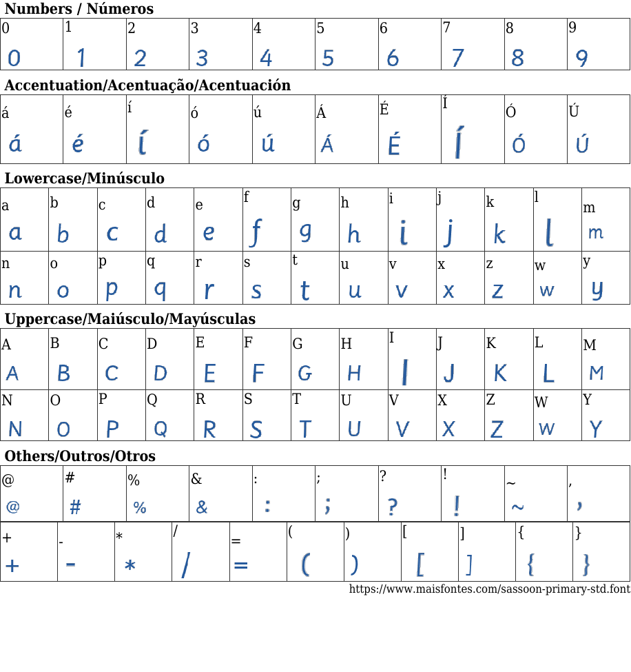 Sassoon Primary Std Font: Free Download | MaisFontes