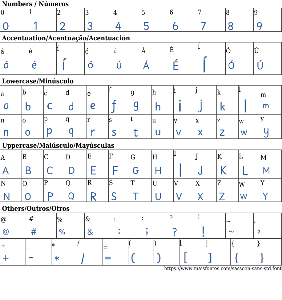 Sassoon Sans Std Font: Free Download | MaisFontes