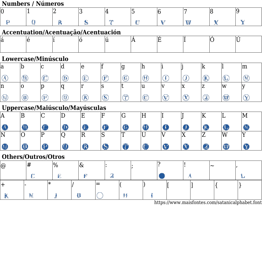 Satanic Alphabet: Free Font Download | MaisFontes