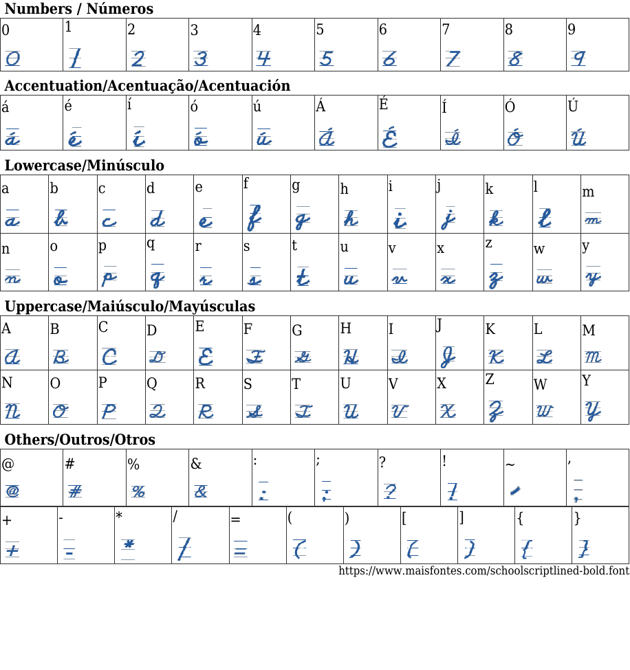 School Script Lined Bold: Free Font Download | MaisFontes