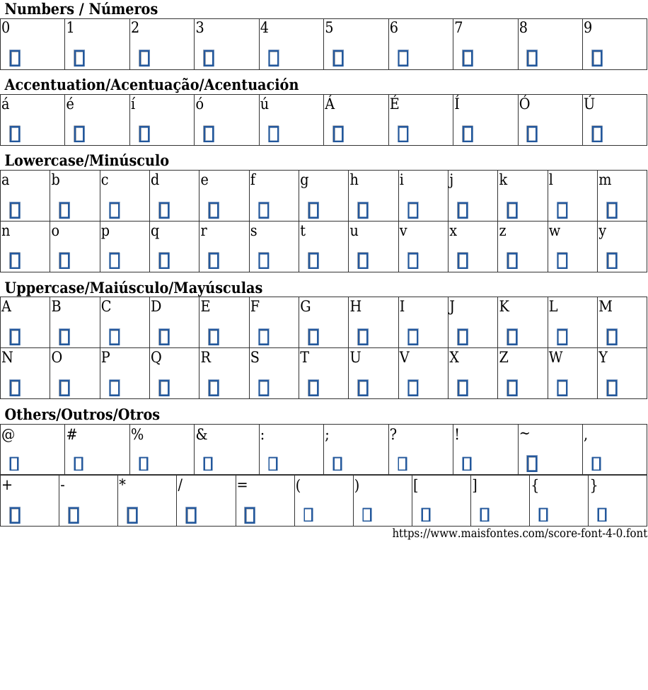 Score Font 4 0: Baixar Fonte Grátis | MaisFontes