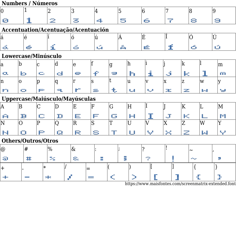 Screen Matrix Extended: Free Font Download | MaisFontes
