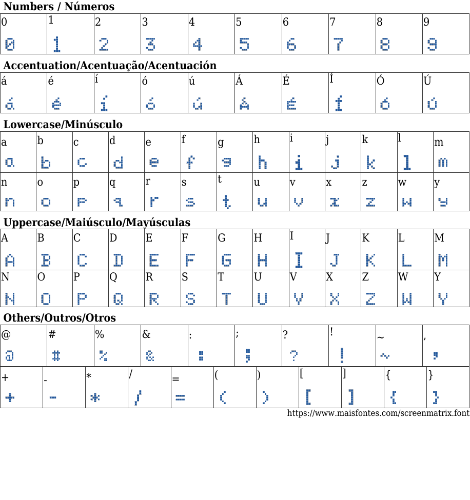 Screen Matrix Font: Free Download | MaisFontes