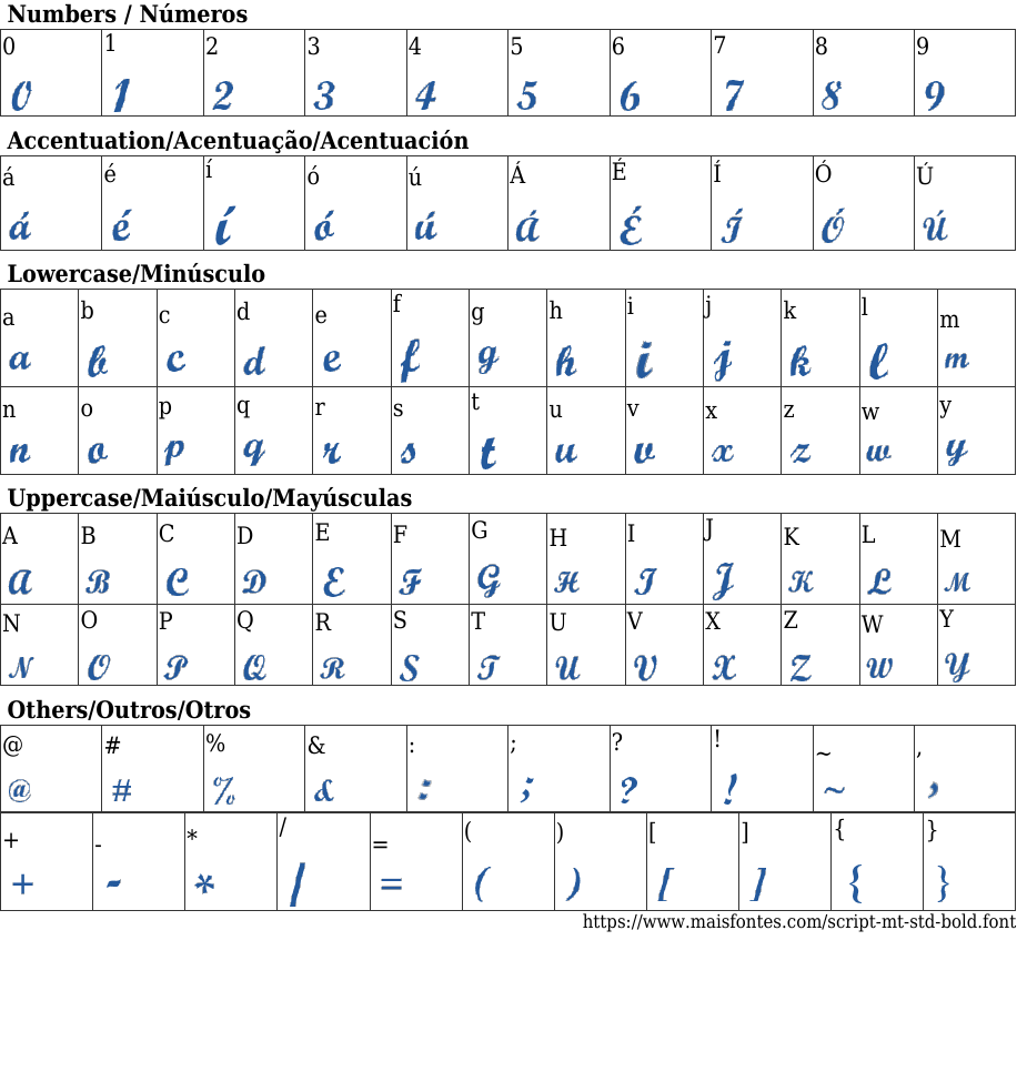 Script MT Std Bold Font: Free Download | MaisFontes