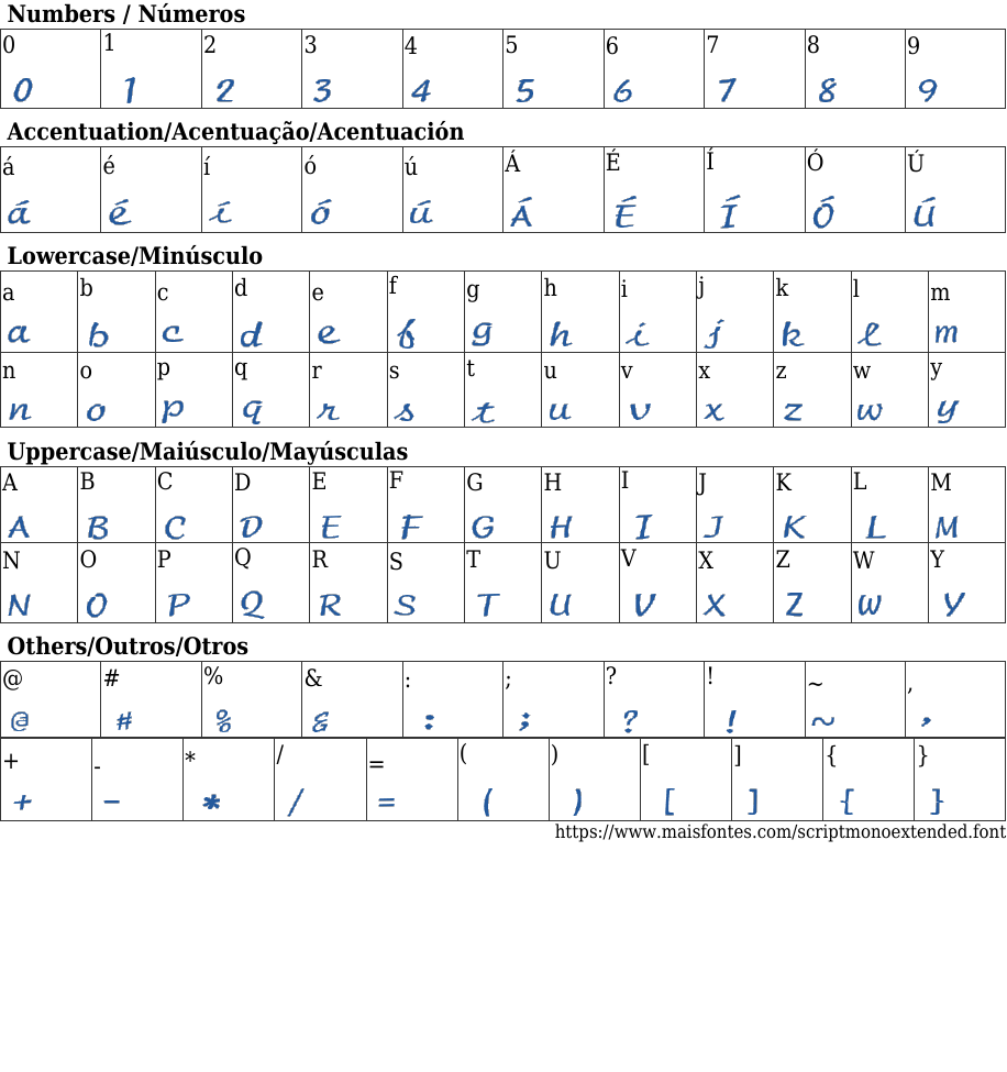 Script Mono Extended: Free Font Download | MaisFontes