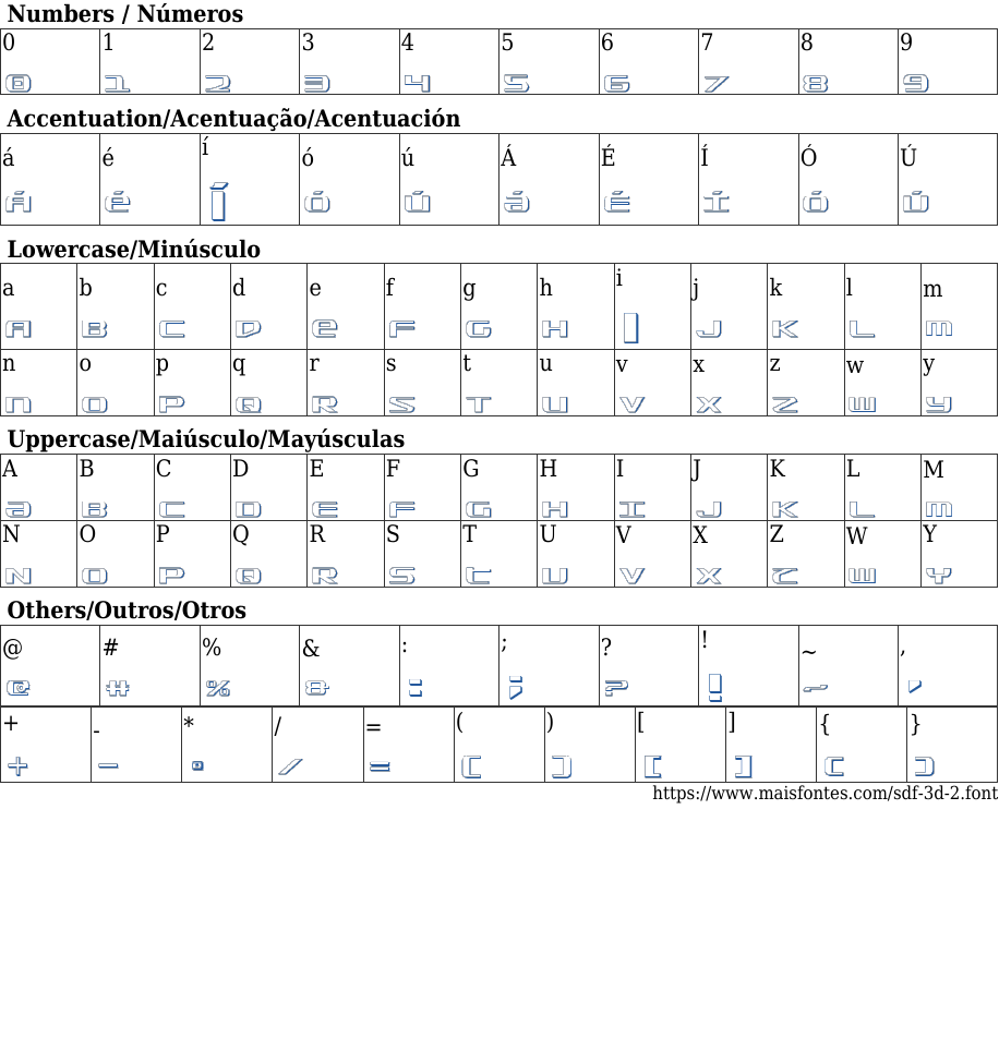 SDF 3D: Free Font Download | MaisFontes