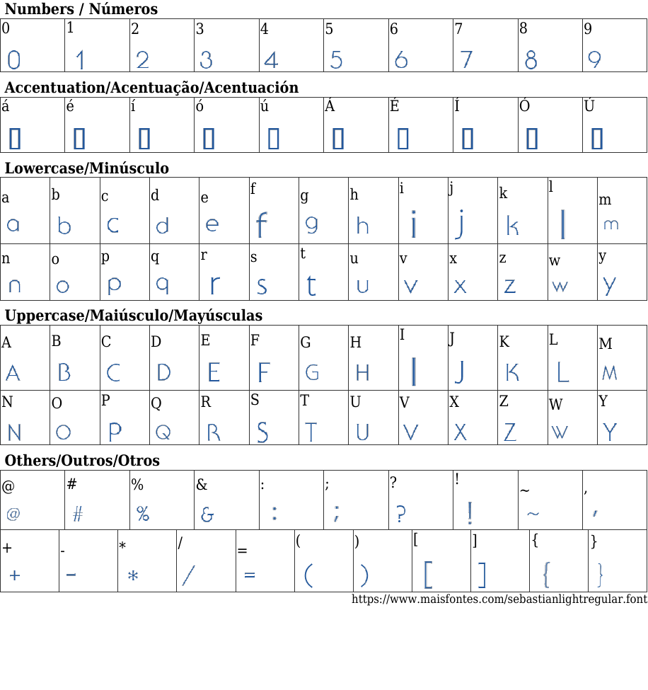 Sebastian Light Regular: Free Font Download | MaisFontes