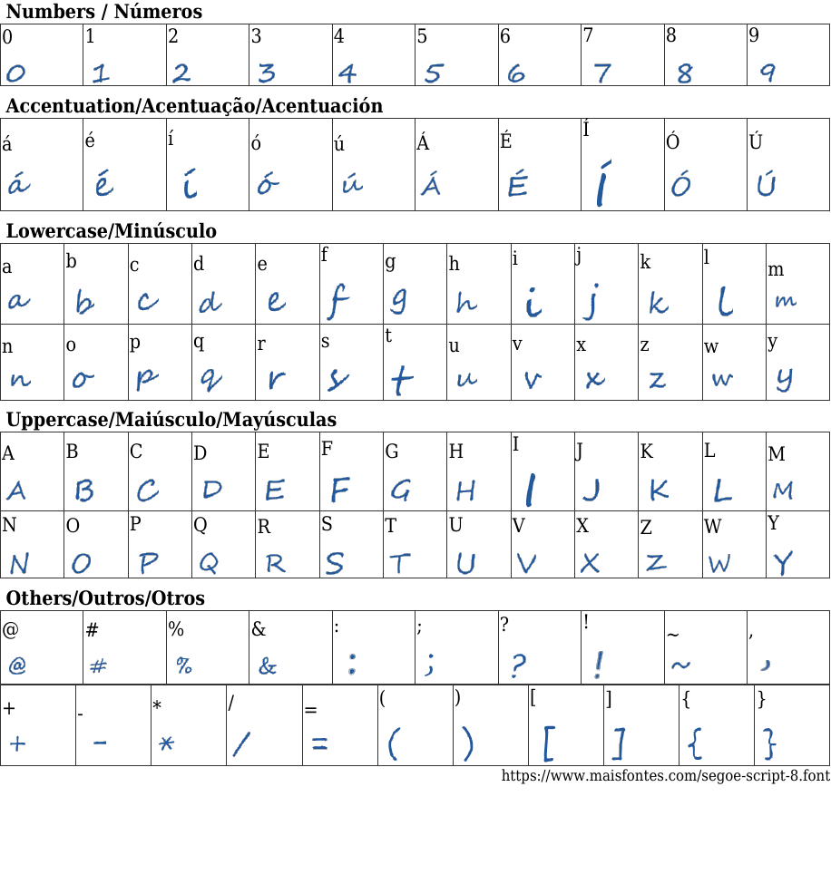 Segoe Script 8: Free Font Download | MaisFontes