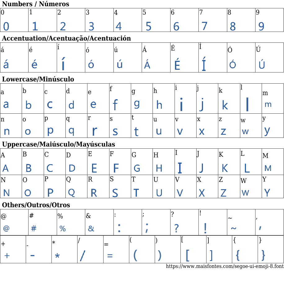 Segoe UI 8 Emoji: Baixar Fonte Grátis | MaisFontes