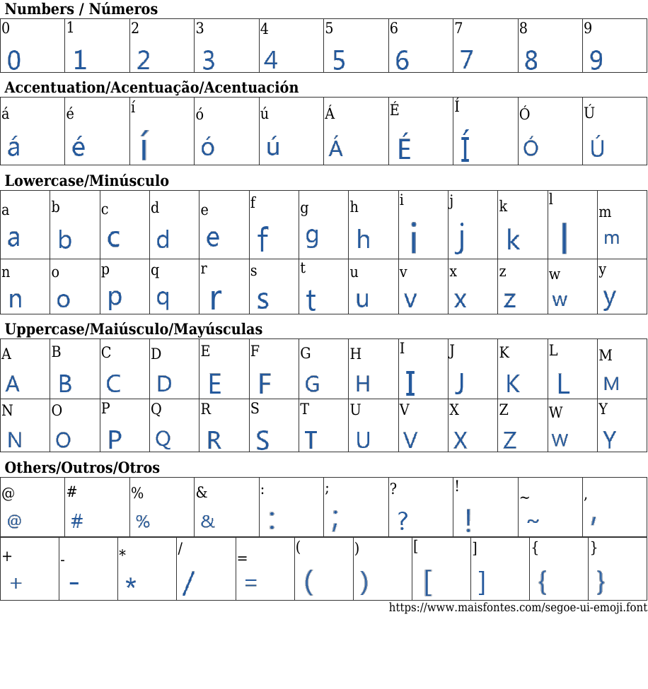 Segoe UI Emoji：免费字体下载 | MaisFontes