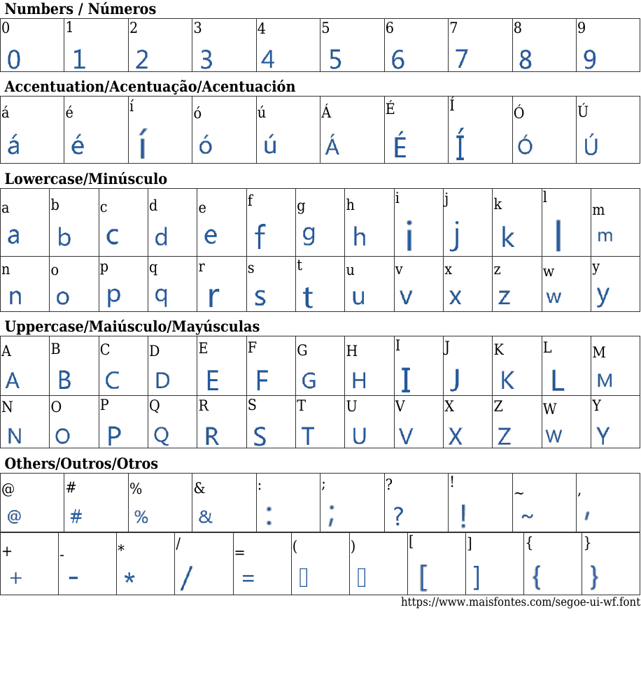 Segoe UI WF: Free Font Download | MaisFontes