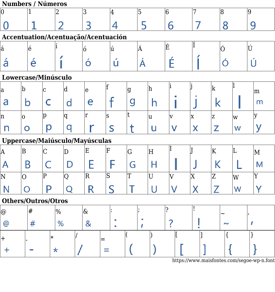 Segoe WP Normal Font: Free Download | MaisFontes