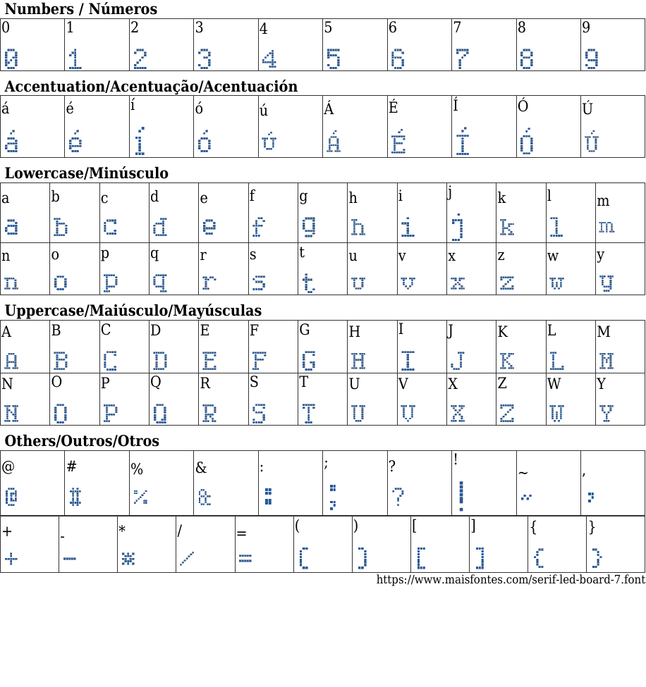 Serif LED Board 7: Baixar Fonte Grátis | MaisFontes