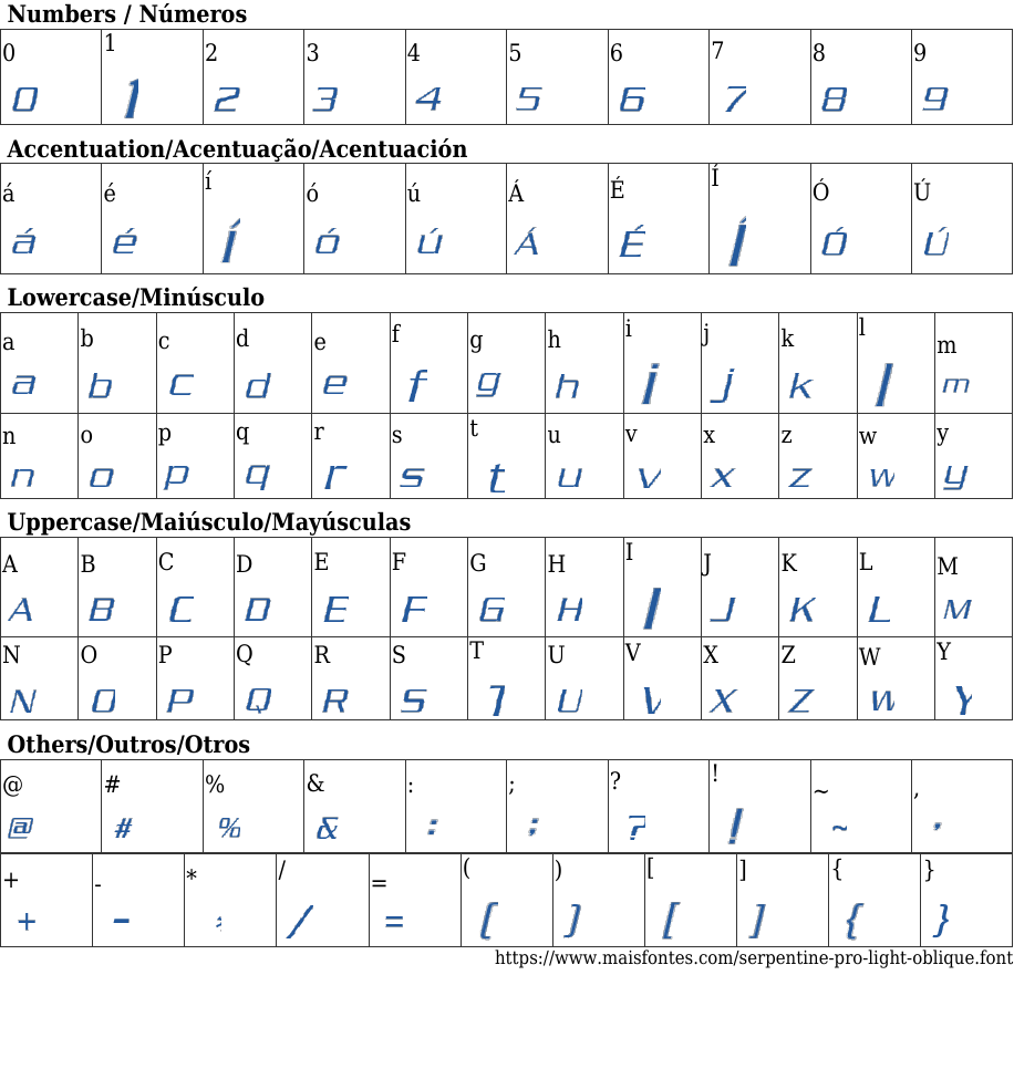 Serpentine Pro Light Oblique Font: Free Download | MaisFontes