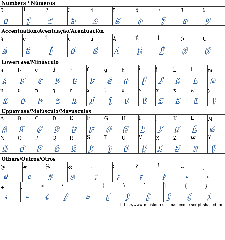 SF Comic Script Shaded: Free Font Download | MaisFontes