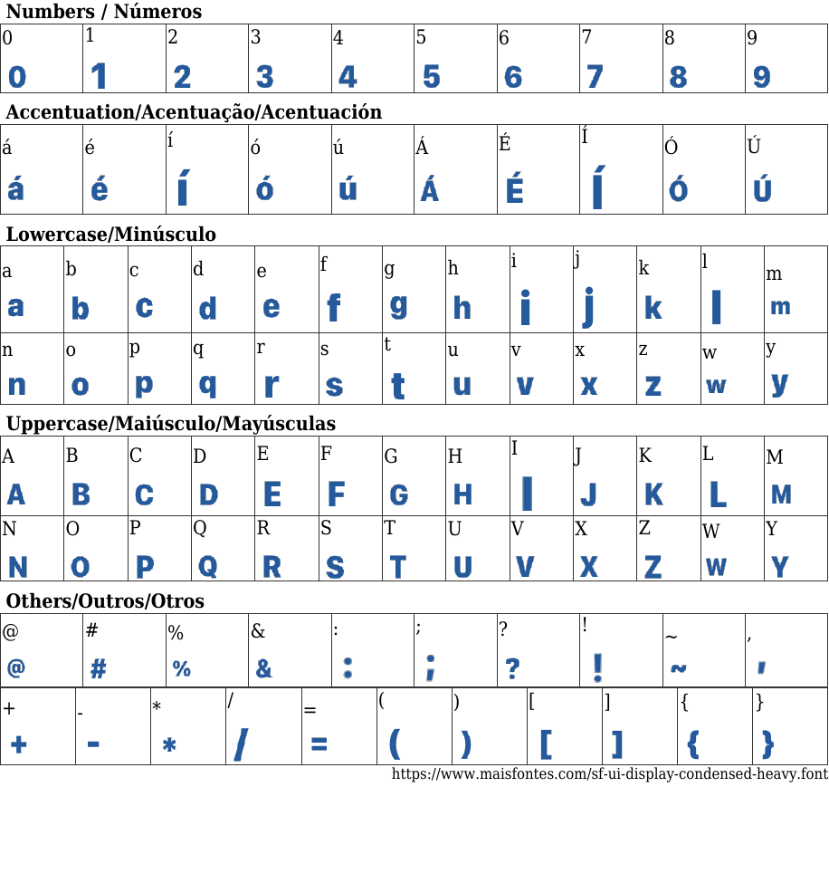 SF UI Display Condensed Heavy Font: Free Download | MaisFontes