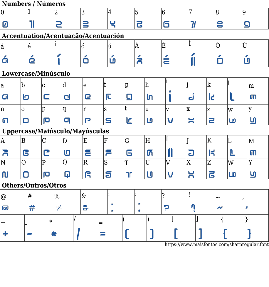 Sharp Regular: Free Font Download | MaisFontes