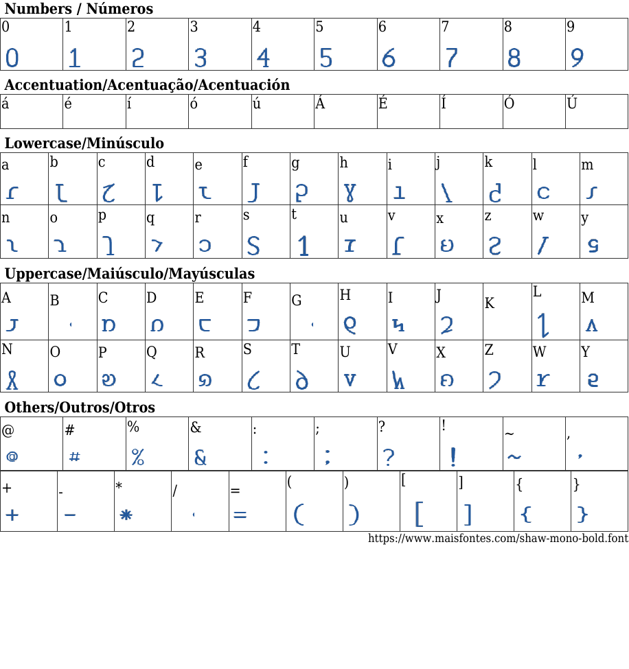 Shaw Mono Bold: Free Font Download | MaisFontes