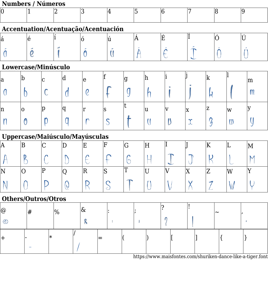 Shuriken dance like a Tiger: Baixar Fonte Grátis | MaisFontes