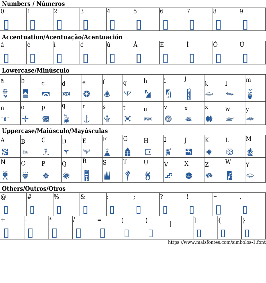 Simbolos 1: Free Font Download | MaisFontes