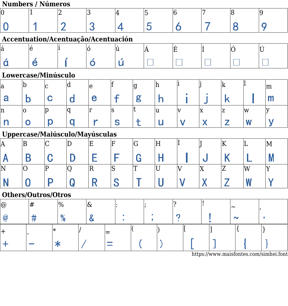 SimHei: Download Free Font | MaisFontes