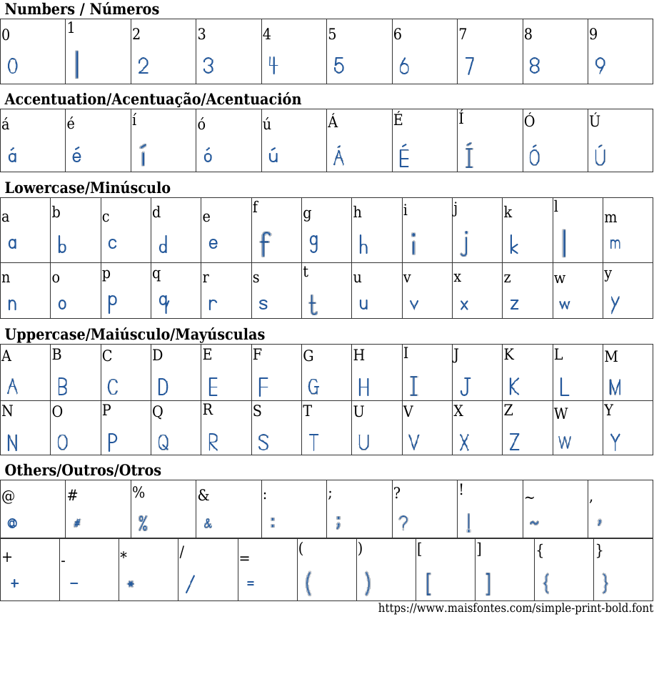 Simple Print Bold: Free Font Download | MaisFontes