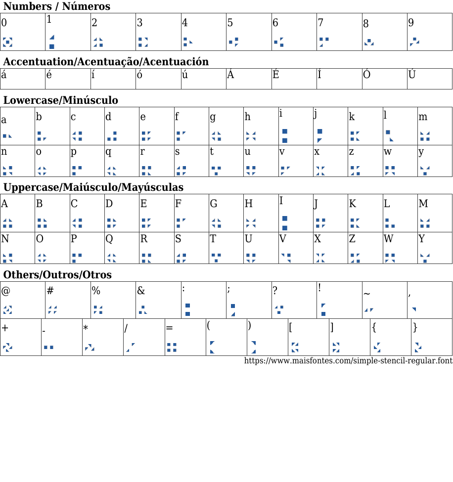 Simple stencil Regular: Free Font Download | MaisFontes