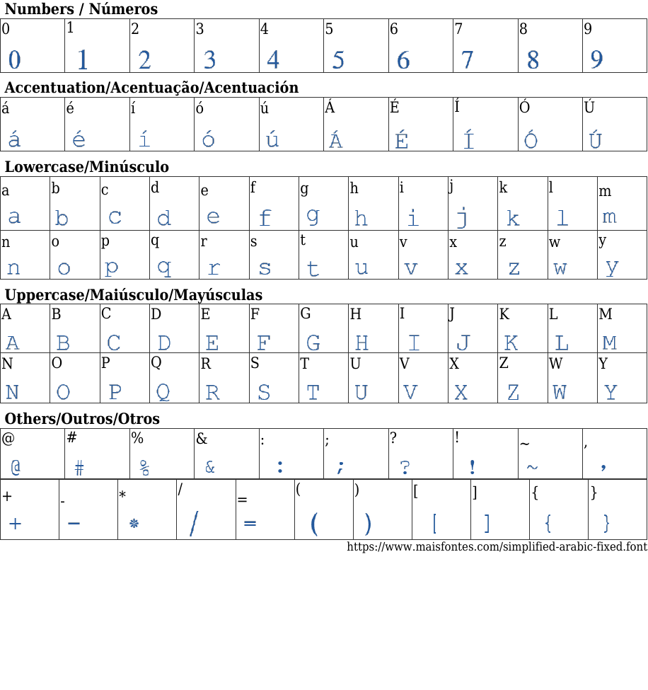 Simplified Arabic Fixed Font: Free Download | MaisFontes