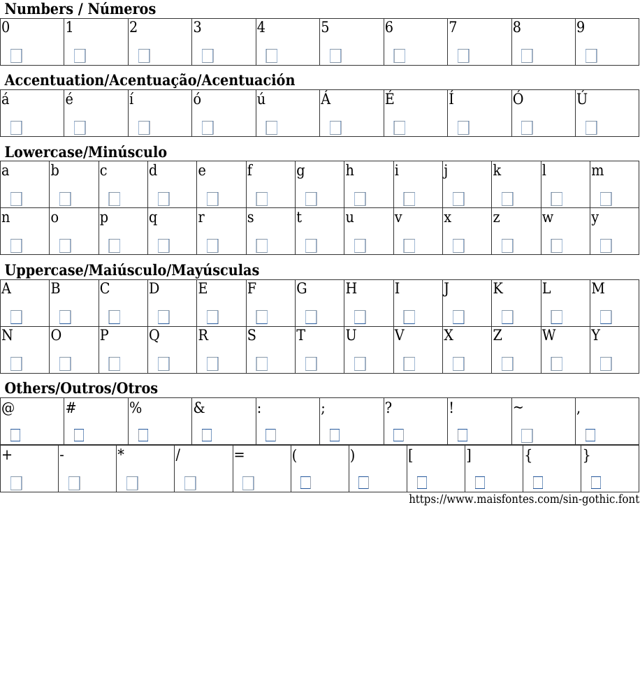 Sin Gothic: Baixar Fonte Grátis | MaisFontes