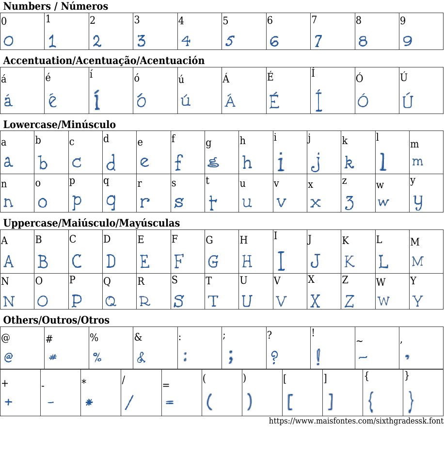 Sixth Grade SSK: Free Font Download | MaisFontes