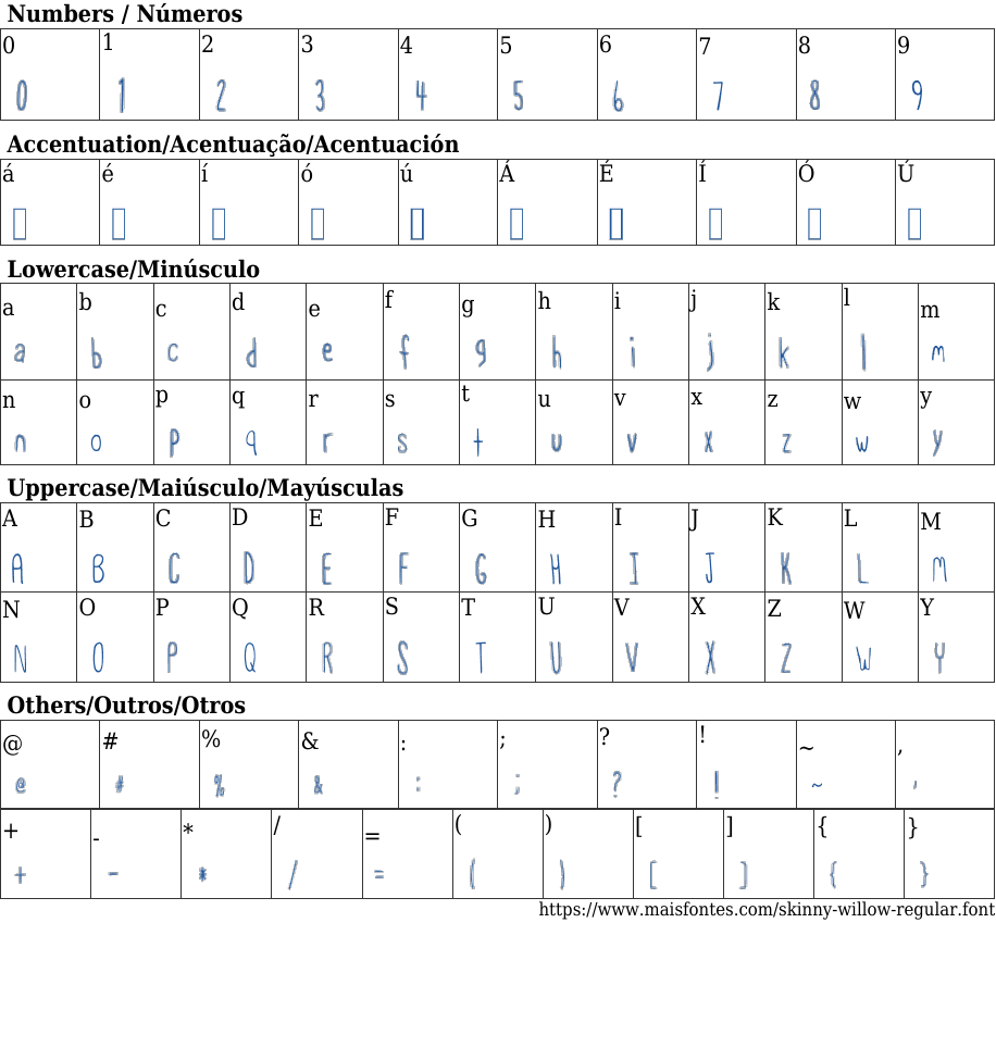 Skinny Willow Regular: Baixar Fonte Grátis | MaisFontes