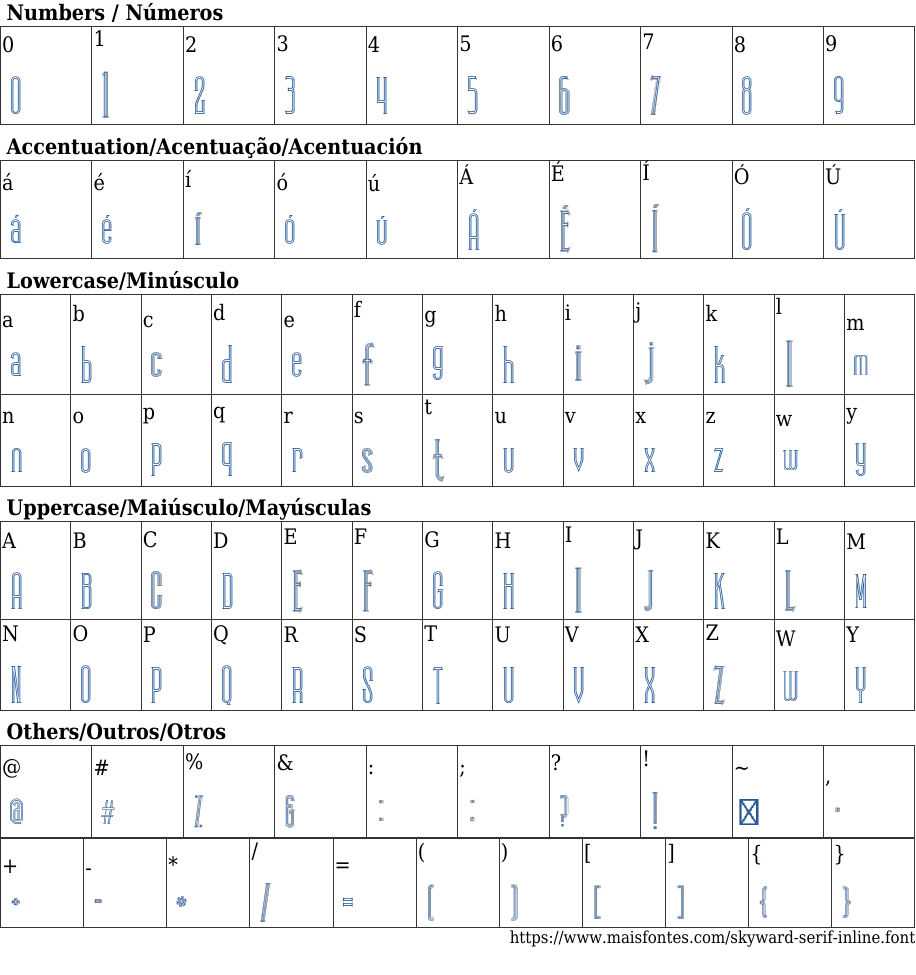 Skyward Serif Inline: Free Font Download | MaisFontes