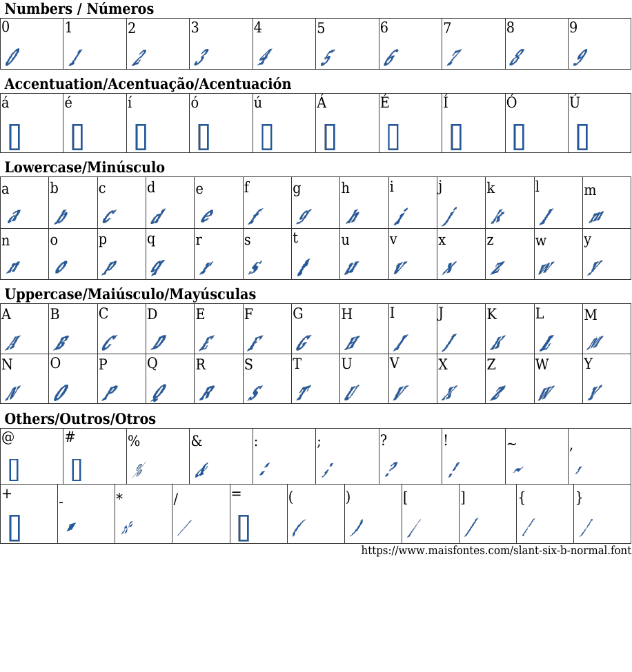 Slant Six B Normal: Baixar Fonte Grátis | MaisFontes