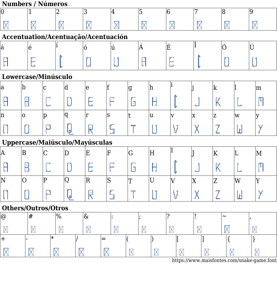 Snake Game: Baixar Fonte Grátis | MaisFontes