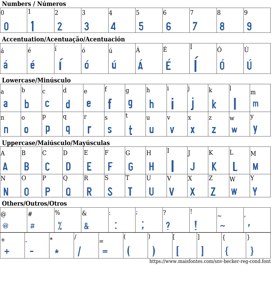 Snv Becker Condensed: Free Font Download | MaisFontes