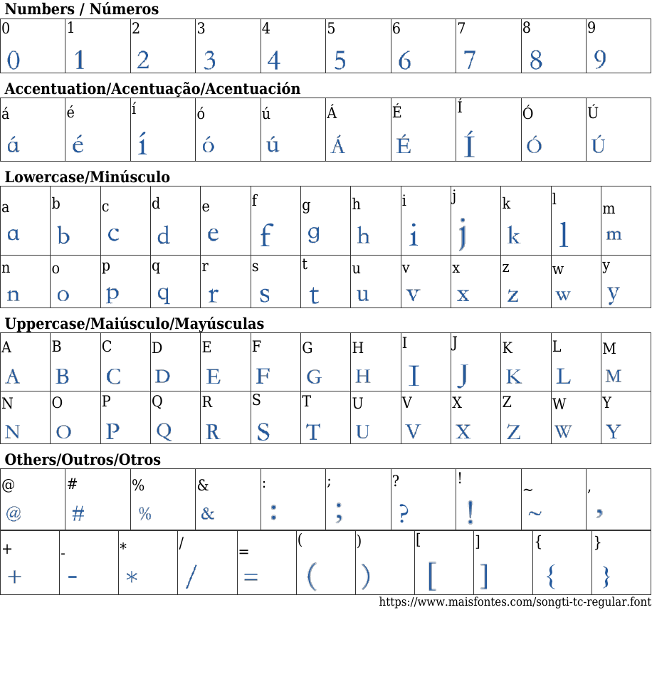 Songti TC Regular Font: Free Download | MaisFontes