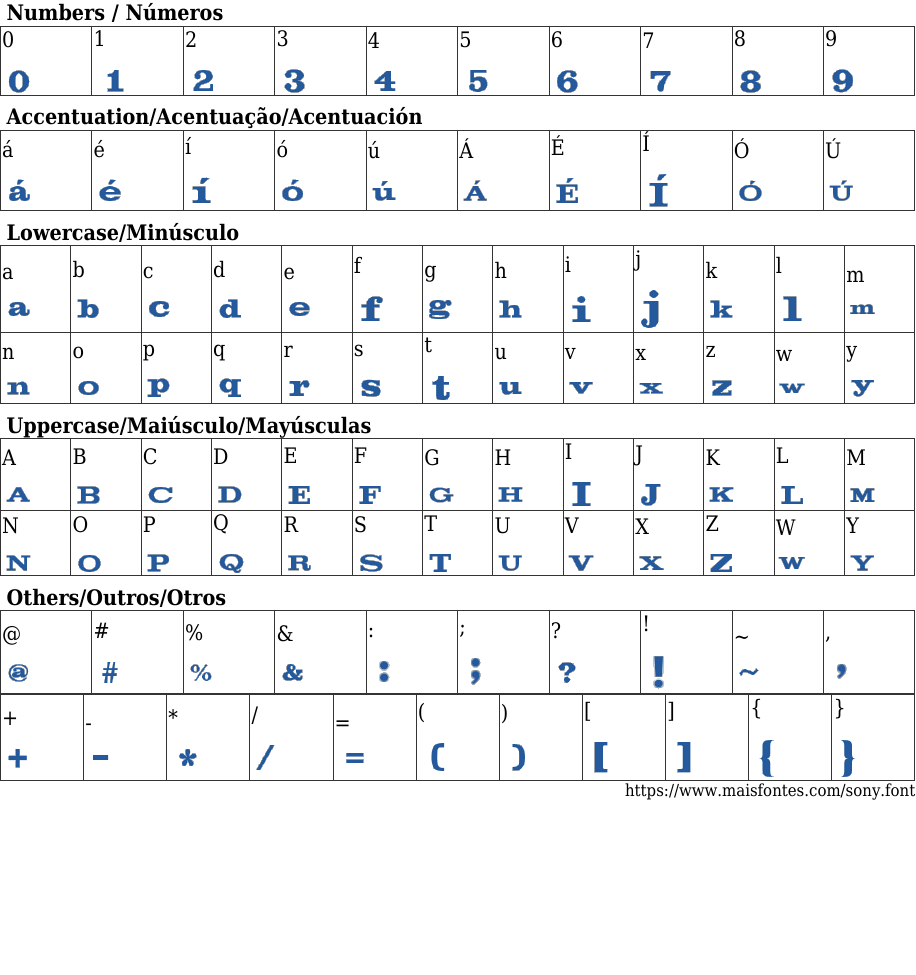 Sony: Free Font Download | MaisFontes