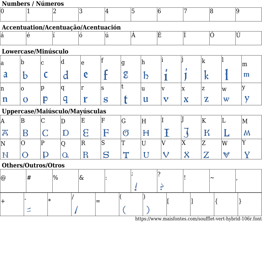 Soufflet Vert Hybrid 106R: Free Font Download | MaisFontes