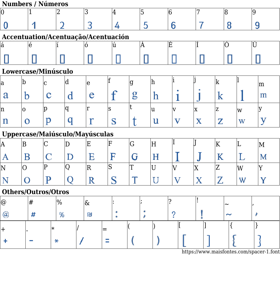 Spacer Regular: Free Font Download | MaisFontes