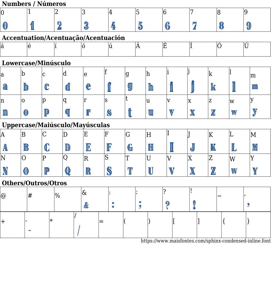 Sphinx Condensed Inline: Free Font Download | MaisFontes