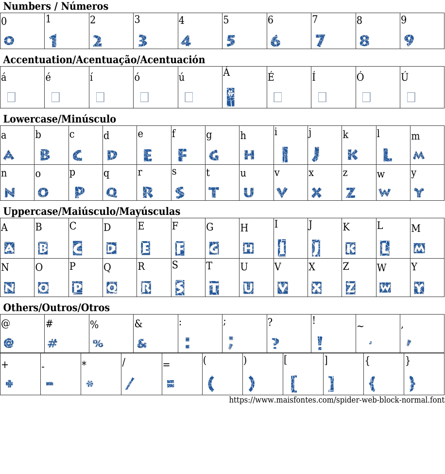 Spider Web Block Normal: Free Font Download | MaisFontes