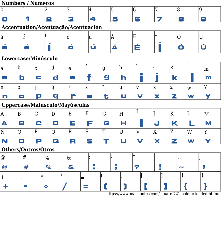 Square 721 BT Bold Extended: Download Free Font | MaisFontes
