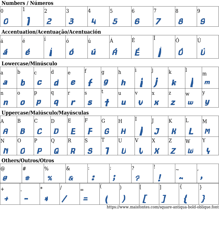 Square Antiqua Bold Oblique: Baixar Fonte Grátis | MaisFontes