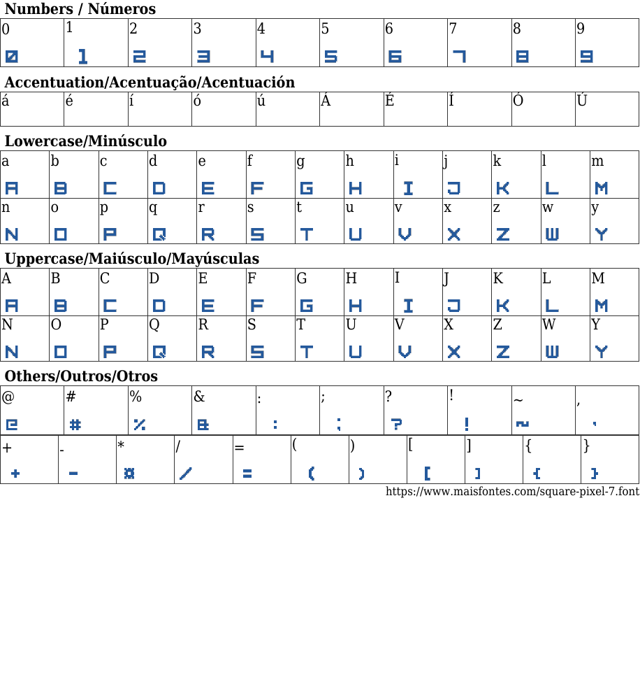 Square Pixel 7: Baixar Fonte Grátis | MaisFontes