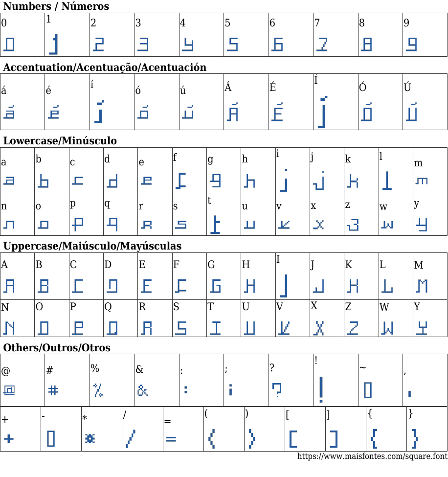 Square: Free Font Download | MaisFontes