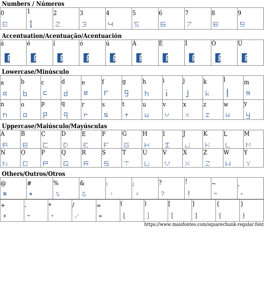 Square Chunk Regular: Baixar Fonte Grátis | MaisFontes