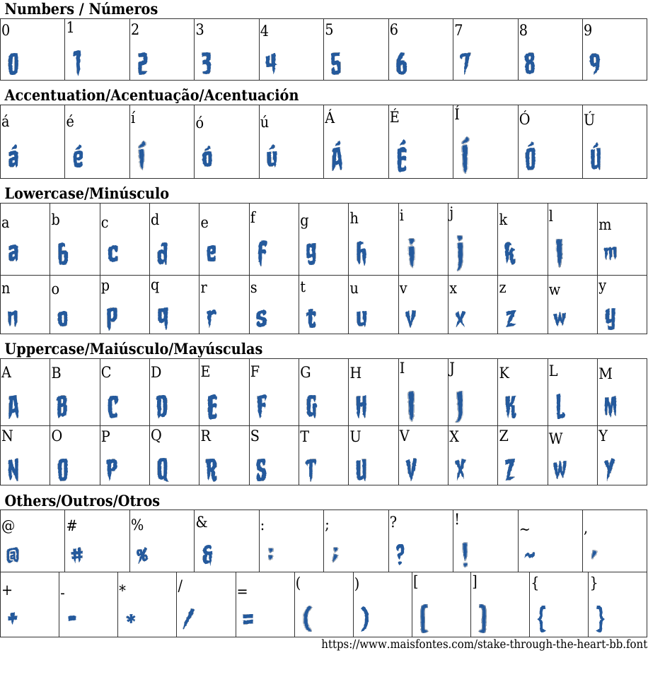 Stake Through the Heart BB: Baixar Fonte Grátis | MaisFontes