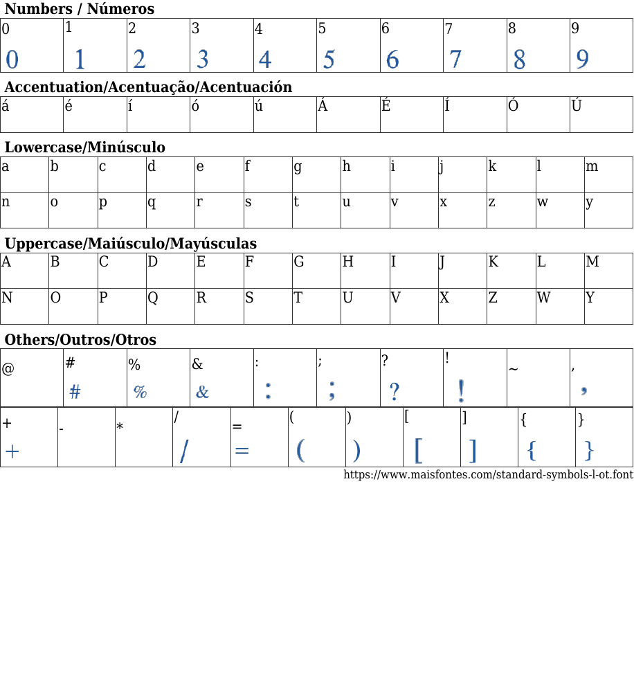 Standard Symbols L OT: Baixar Fonte Grátis | MaisFontes