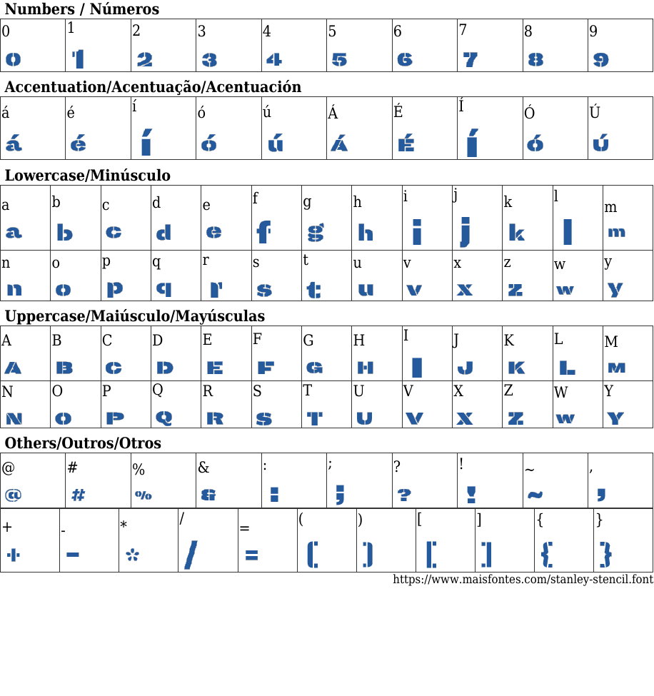 Stanley Stencil: Free Font Download | MaisFontes